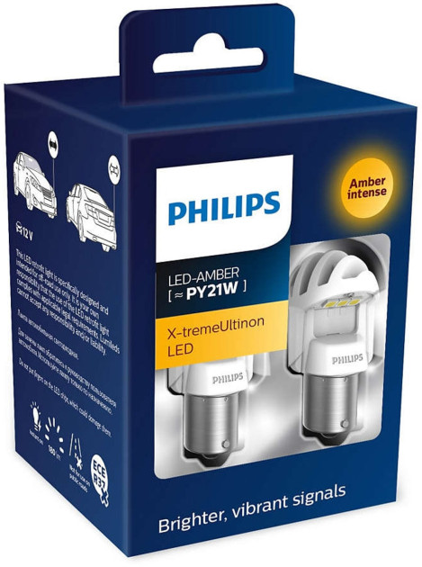 PY21W X-tremeUltinon LED-AMBER gen2 pærer sæt / Philips, Pris 399,00kr